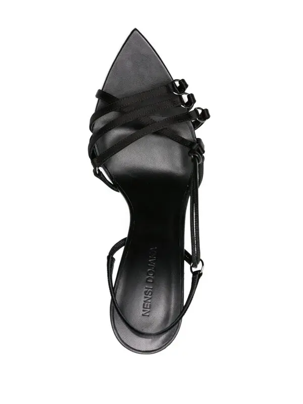NENSI DOJAKA 100mm Strappy Sandals - Black