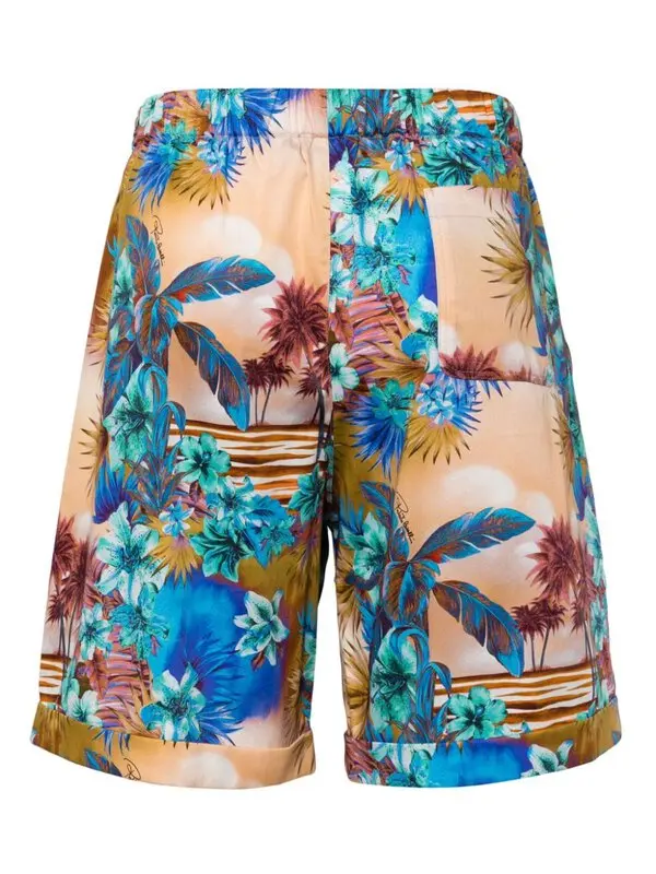 Roberto Cavalli Hawaii-print Chino Shorts