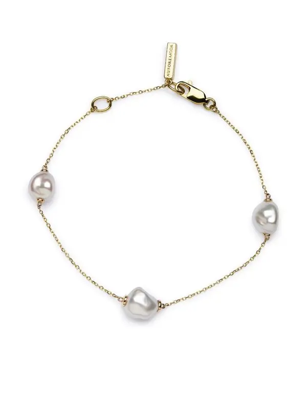 AUTORE MODA 9kt Yellow Sophia Pearl Bracelet - Gold
