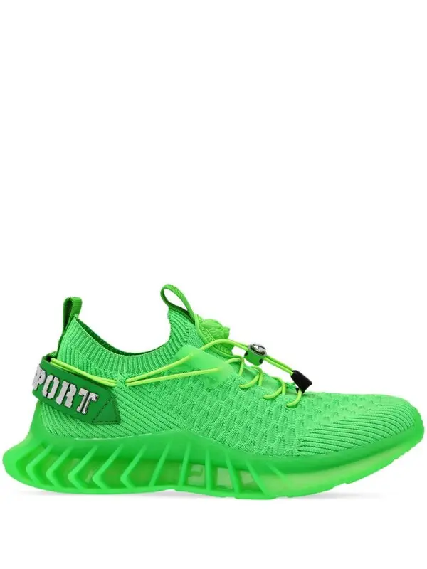 PLEIN SPORT Runner Knitted Sneakers - Green