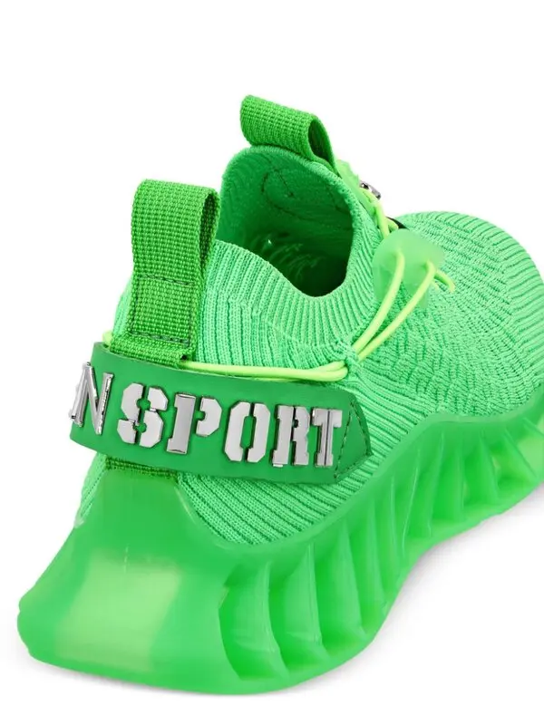 PLEIN SPORT Runner Knitted Sneakers - Green
