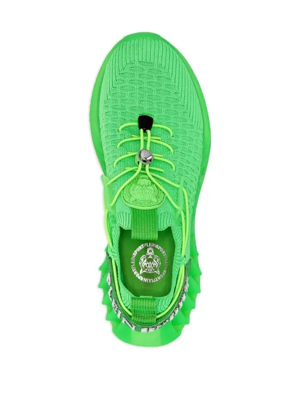 PLEIN SPORT Runner Knitted Sneakers - Green