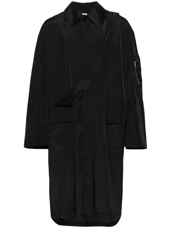 Random Identities Single-breasted Padded Coat - Black