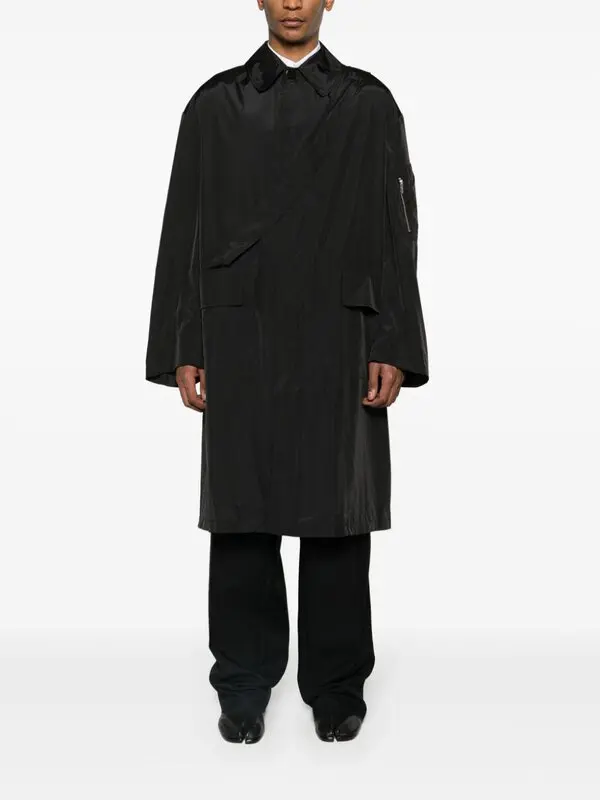 Random Identities Single-breasted Padded Coat - Black
