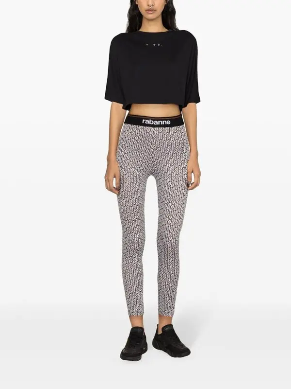 Rabanne Bodyline Monogram-jacquard Leggings