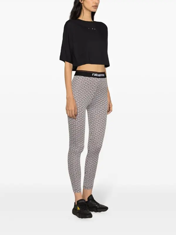 Rabanne Bodyline Monogram-jacquard Leggings