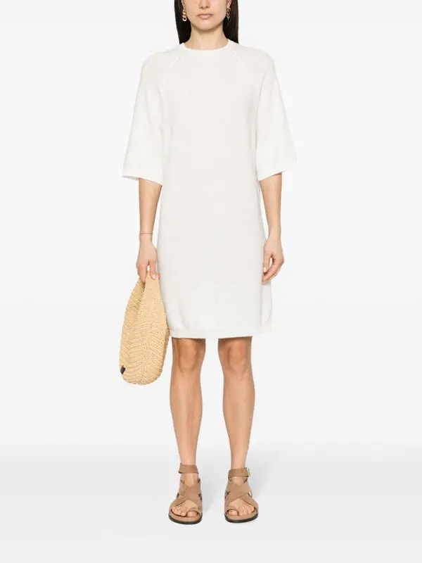 fabiana filippi sequin embellished knitted dress Fabiana Filippi Woman Midi dress White Size S Cotton, Linen, Polyester