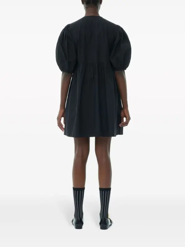 GANNI Tie String Mini Dress - Black