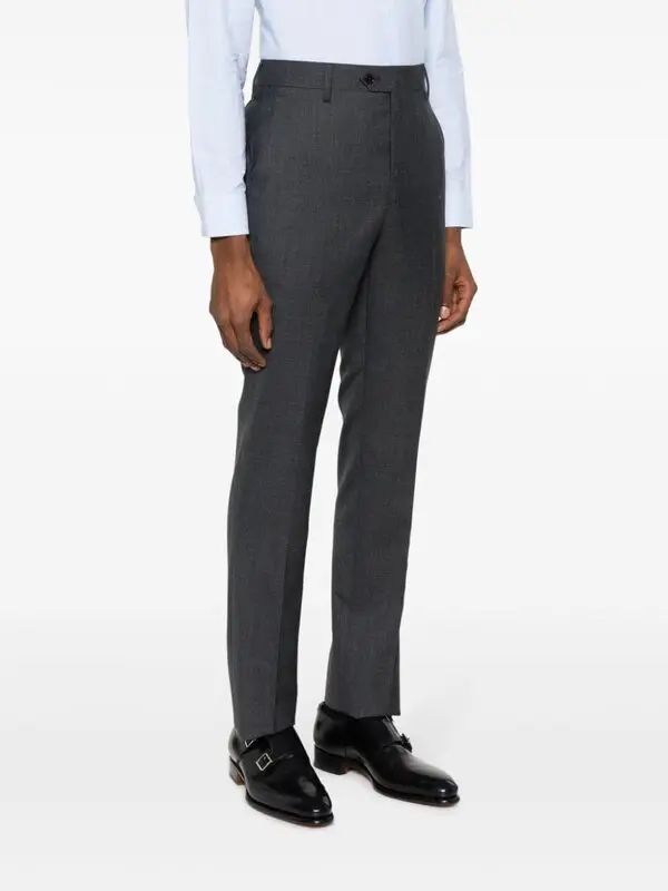 FURSAC Virgin Wool Tailored Trousers - Grey