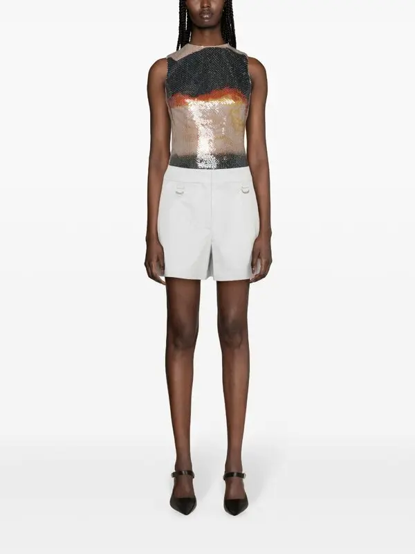 Off-White High-waisted Cotton Shorts