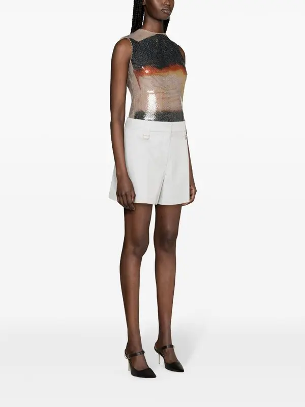 Off-White High-waisted Cotton Shorts