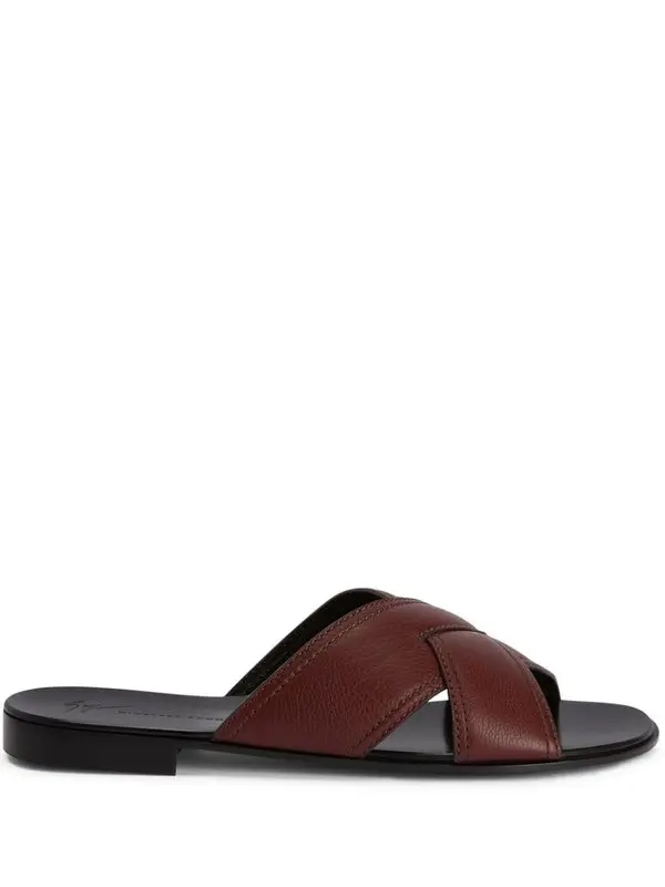 GIUSEPPE ZANOTTI Flavio Crossover-strap Sandals - Brown