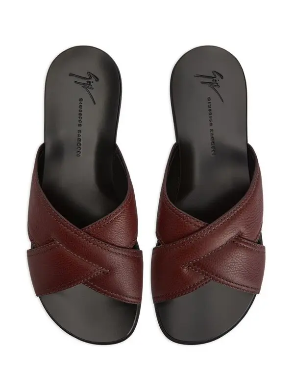 GIUSEPPE ZANOTTI Flavio Crossover-strap Sandals - Brown