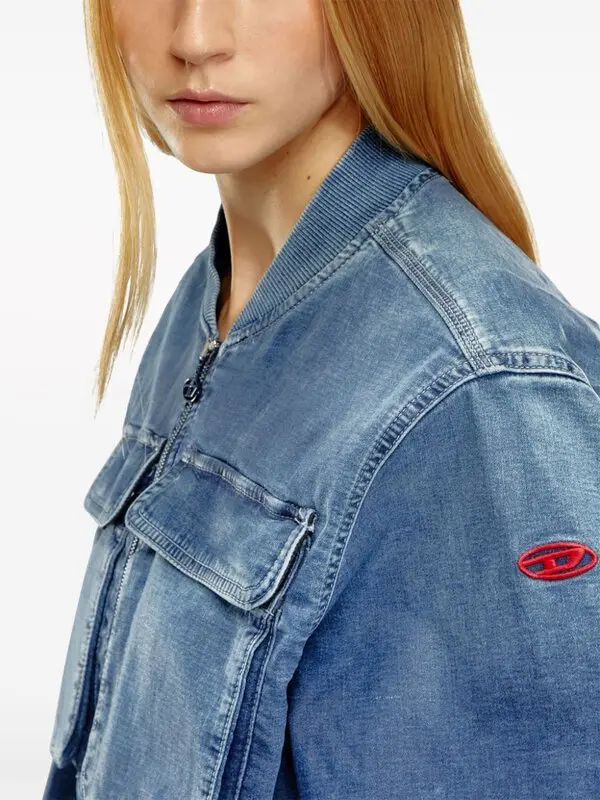 DIESEL® De-khlo-s Denim Bomber Track Jacket