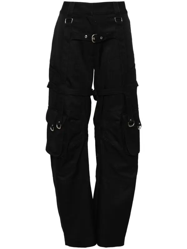 Off-White Cotton Straight-leg Trousers - Black