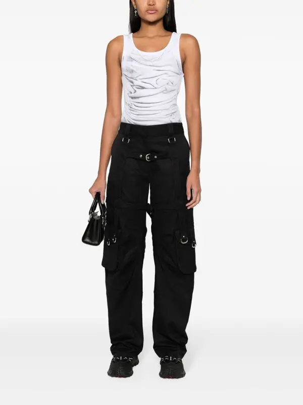 Off-White Cotton Straight-leg Trousers - Black