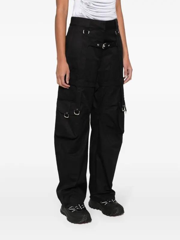 Off-White Cotton Straight-leg Trousers - Black
