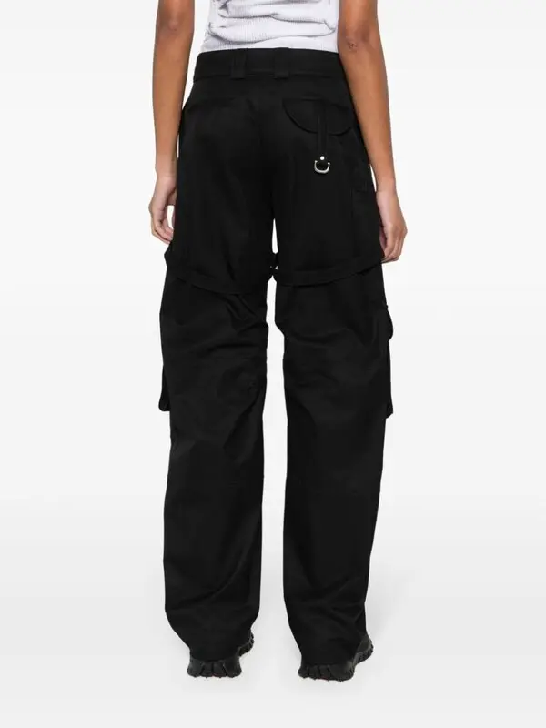 Off-White Cotton Straight-leg Trousers - Black