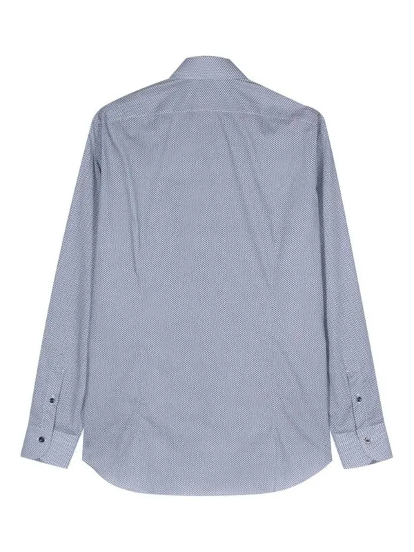 MAZZARELLI Geometric-pattern Shirt - Blue