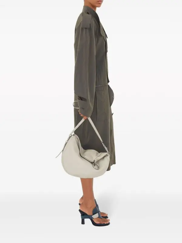 Burberry Knight Leather Shoulder Bag - Grey
