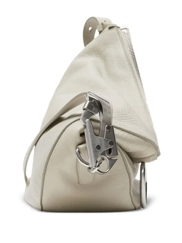 Burberry Knight Leather Shoulder Bag - Grey