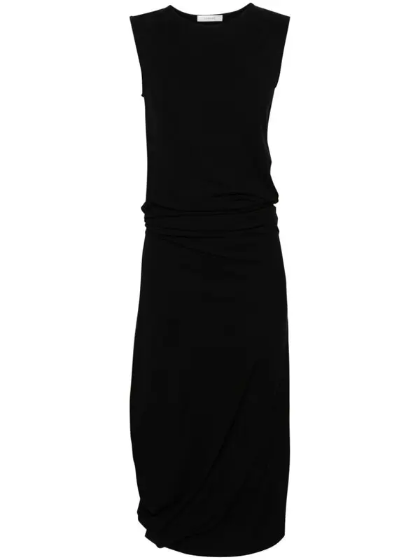 LEMAIRE Draped Crepe Maxi Dress