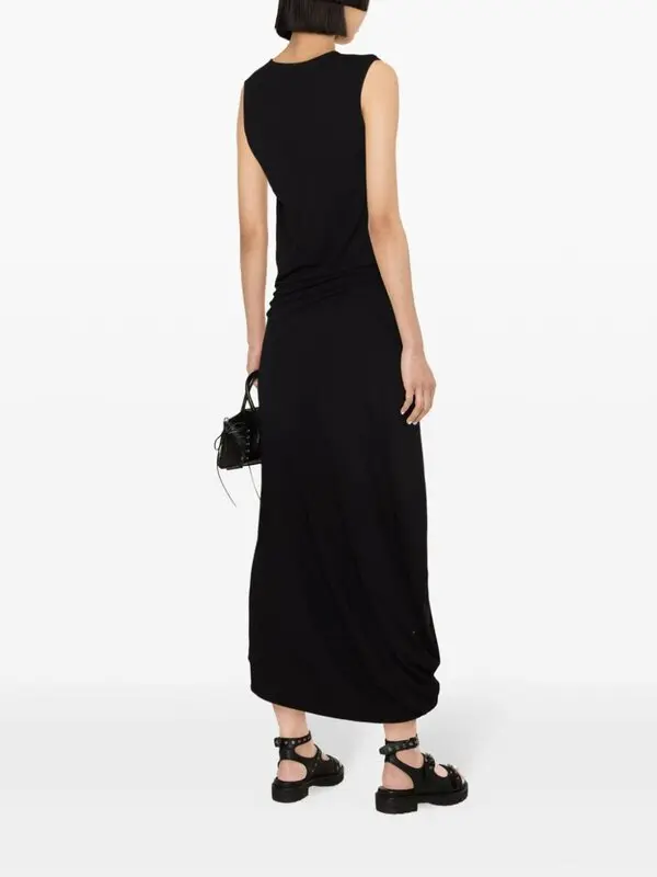 LEMAIRE Draped Crepe Maxi Dress