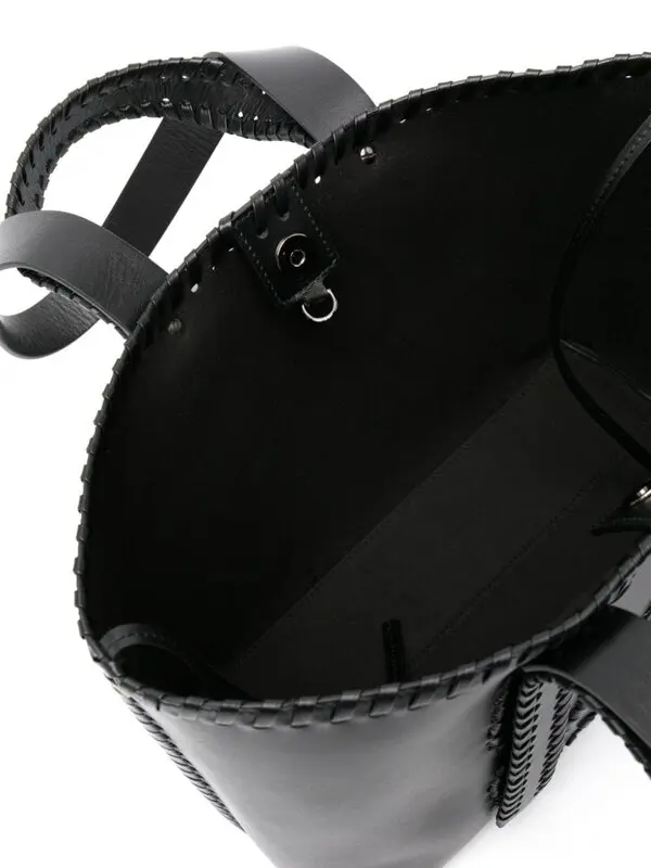 Off-White Arrows-stitch Leather Tote Bag