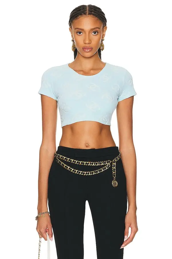 Chanel Velour Crop Top