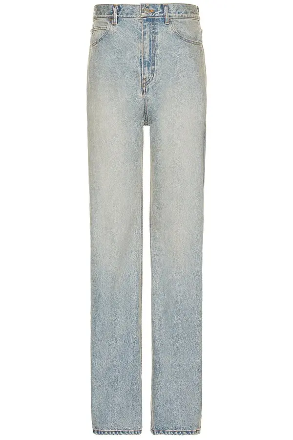 Balenciaga Flared Denim Jean In Blue