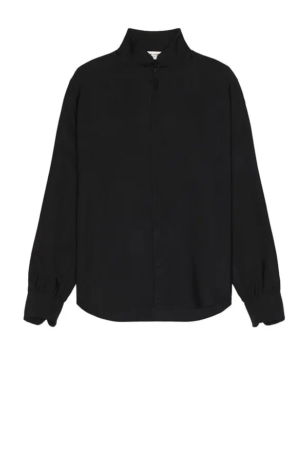 Saint Laurent Chemise Col Chemine In Black