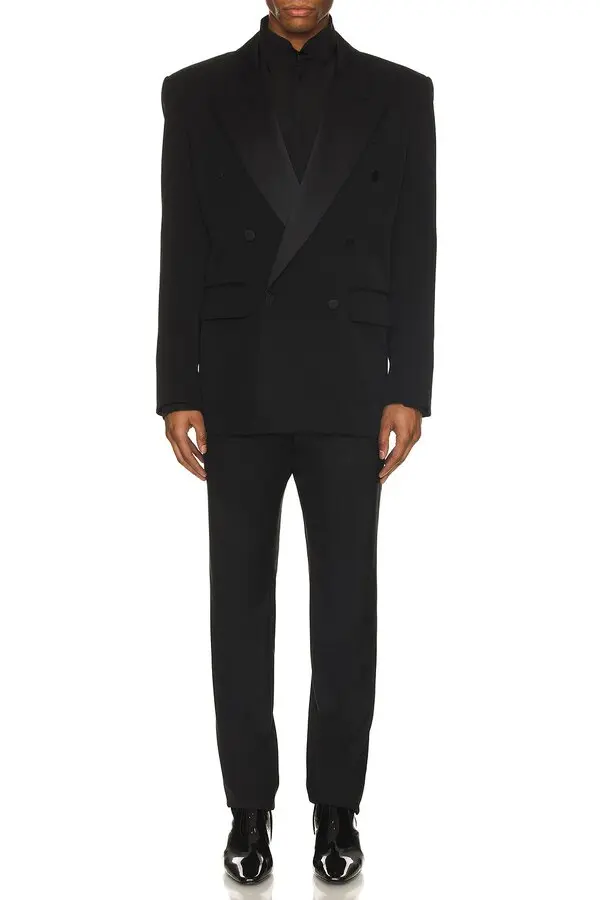 Saint Laurent Chemise Col Chemine In Black