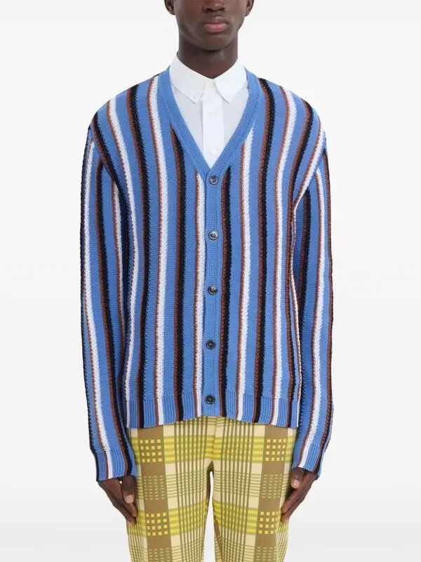 Marni Stripe-pattern Cotton Cardigan