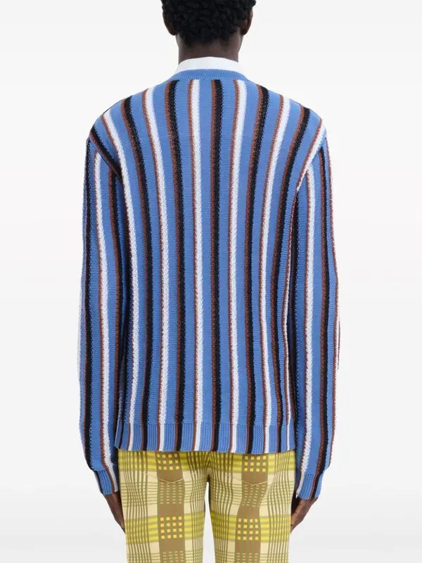 Marni Stripe-pattern Cotton Cardigan
