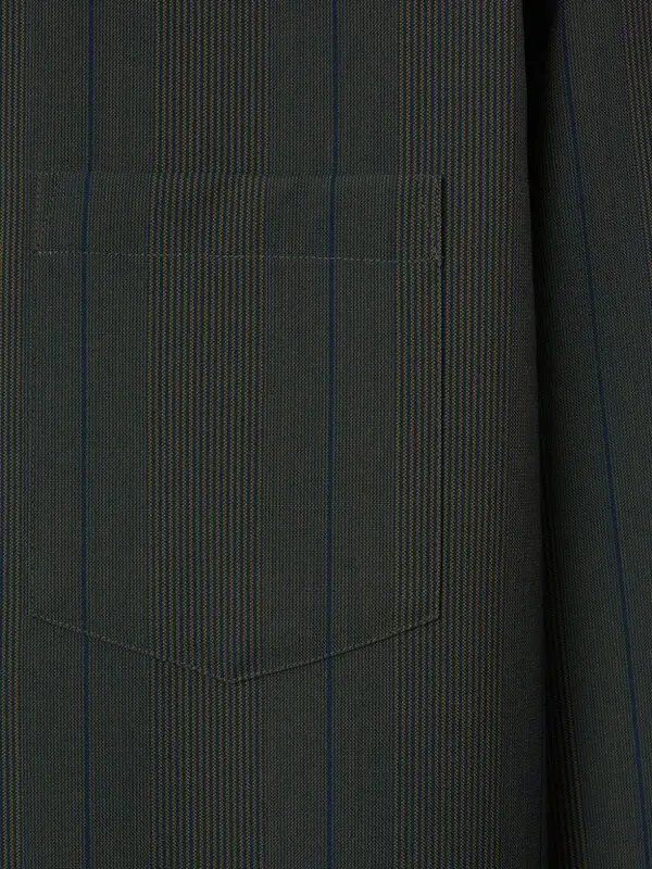 Burberry Striped Wool Shirt - Black