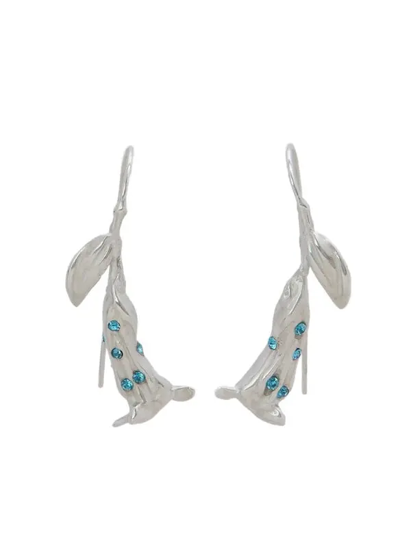 Marni Crystal-embellished Flower Drop Earrings - Blue