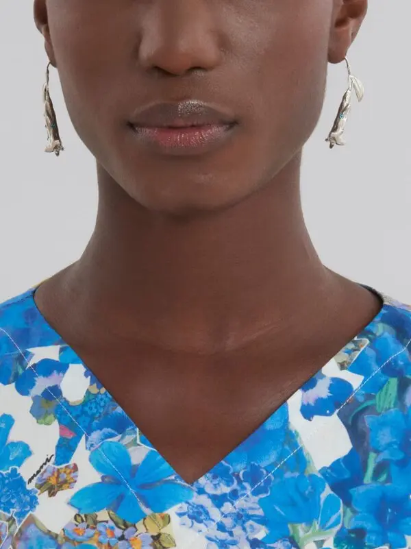 Marni Crystal-embellished Flower Drop Earrings