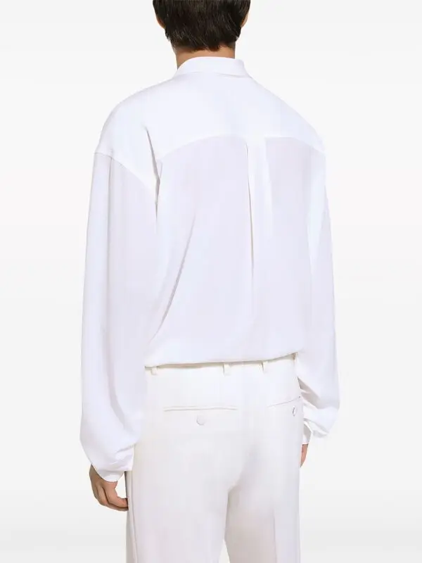 Dolce & Gabbana Scarf-collar Silk Crepe Shirt