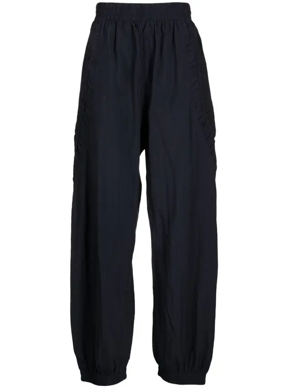 SAGE NATION Ruched-detail Crinkled Track Pants