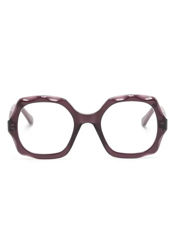 Chloé Geometric Frame Glasses - Brown