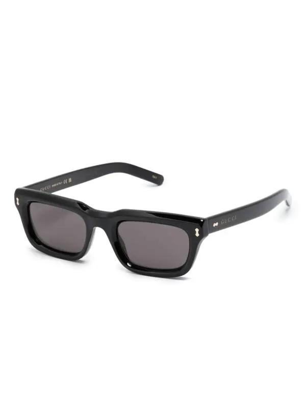 Gucci Logo-engraved Rectangle-frame Sunglasses