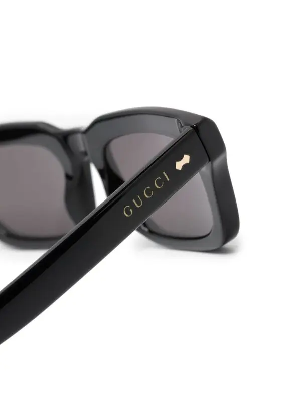 Gucci Logo-engraved Rectangle-frame Sunglasses