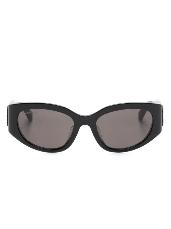 Balenciaga Oval-frame Sunglasses - Black