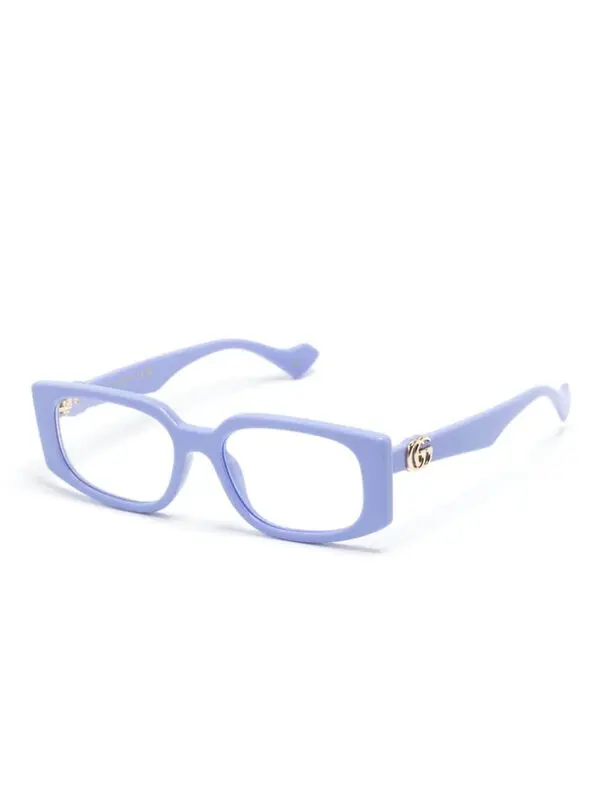 Gucci Double-g Rectangle-frame Glasses