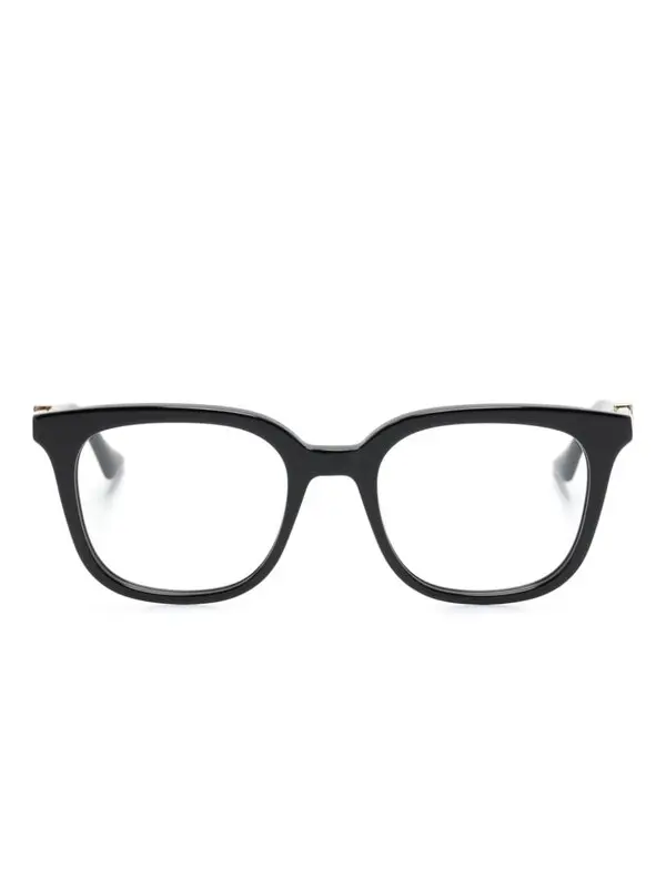 Gucci Web-stripe Square-frame Glasses - Black