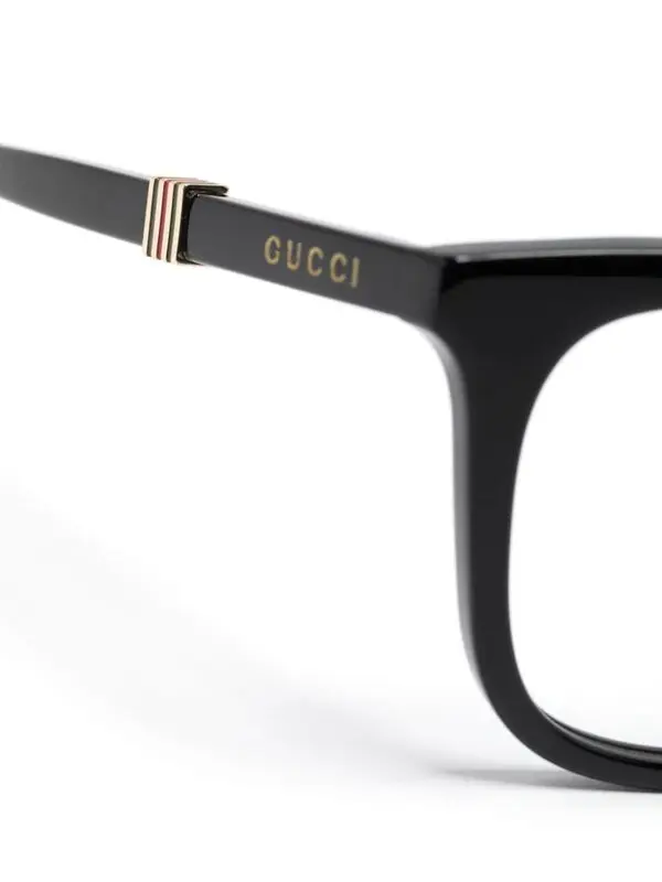 Gucci Web-stripe Square-frame Glasses
