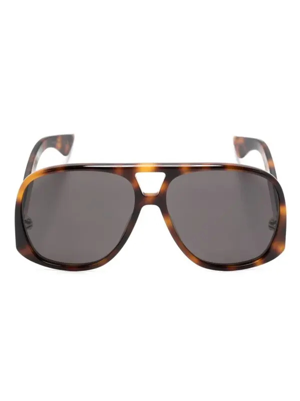 Saint Laurent Sl 652 Pilot-frame Sunglasses - Brown