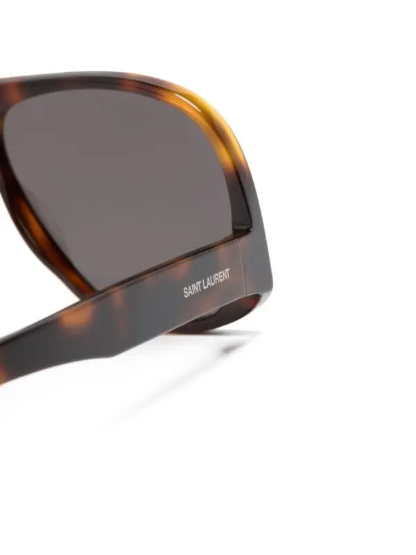 Saint Laurent Sl 652 Pilot-frame Sunglasses - Brown