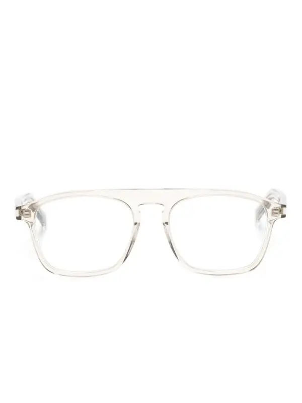 Saint Laurent Sl157 Round-frame Glasses - Neutrals