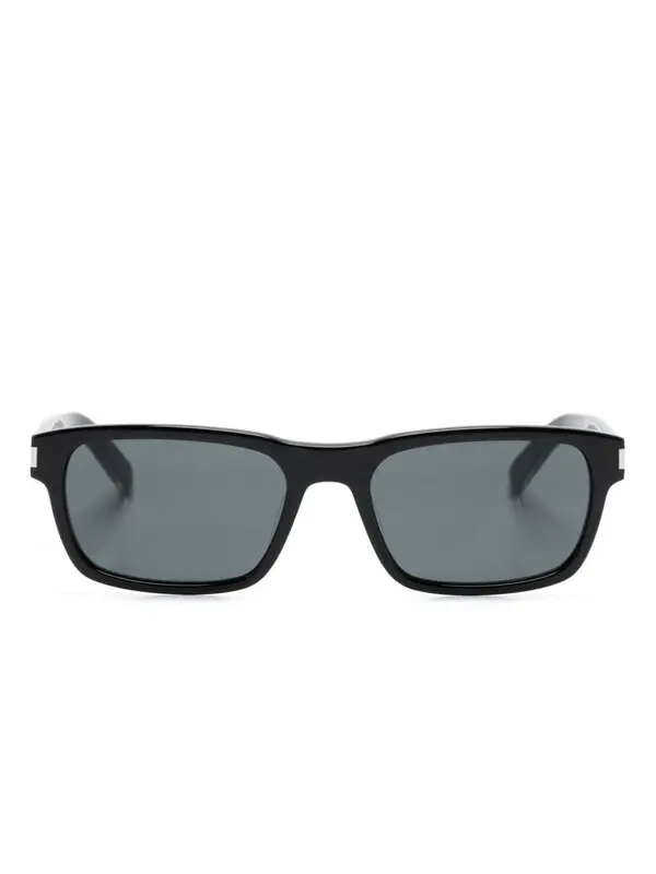 Saint Laurent Sl662 Rectangle-frame Sunglasses - Black